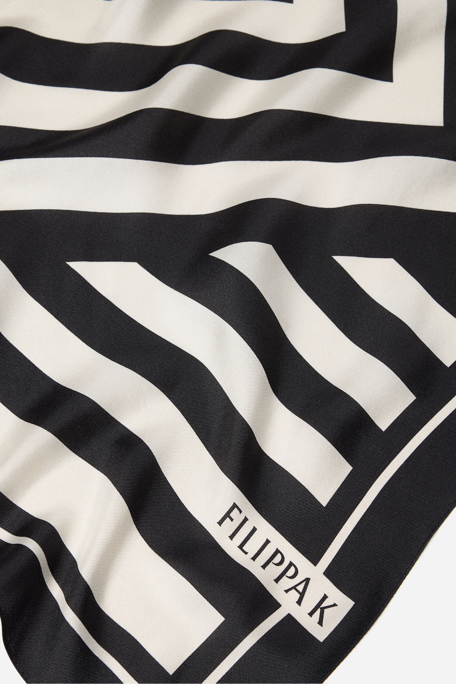 Printed Silk Scarf - Black | Filippa K