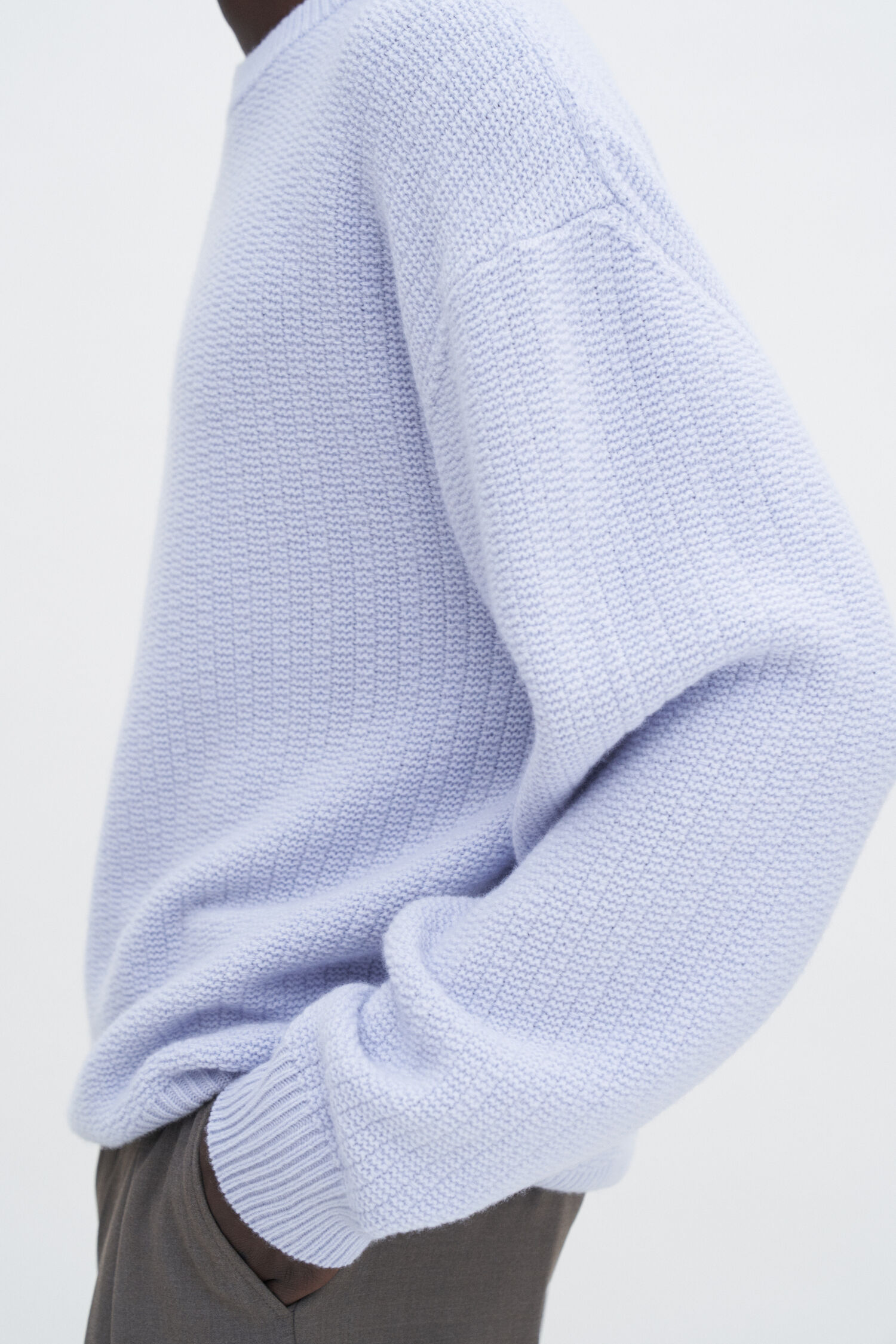 Structured Wool Sweater - Ice Blue | Filippa K