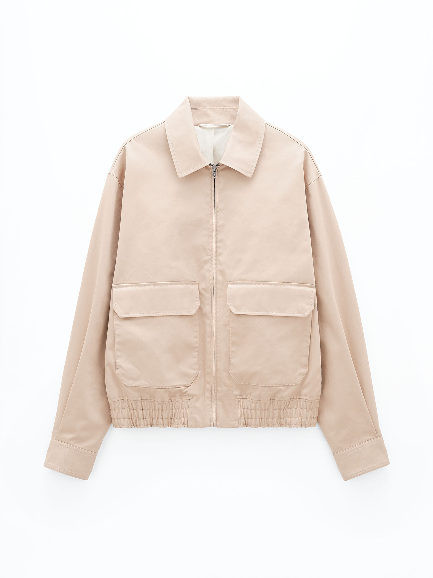 Cotton Zip Jacket - Sand Beige | Filippa K
