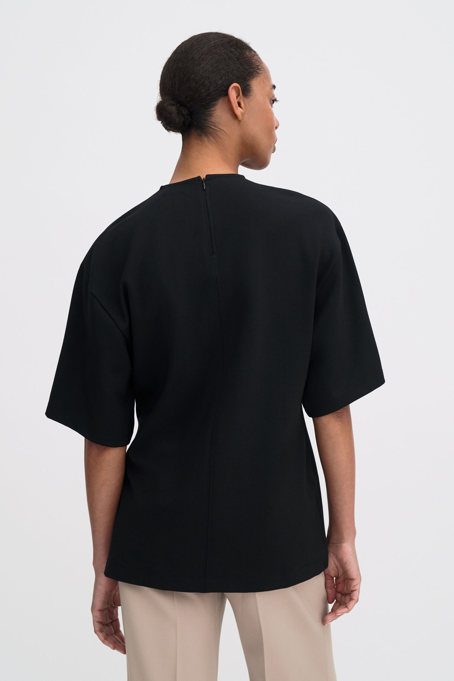 Heavy Jersey Oversized Top - Black | Filippa K