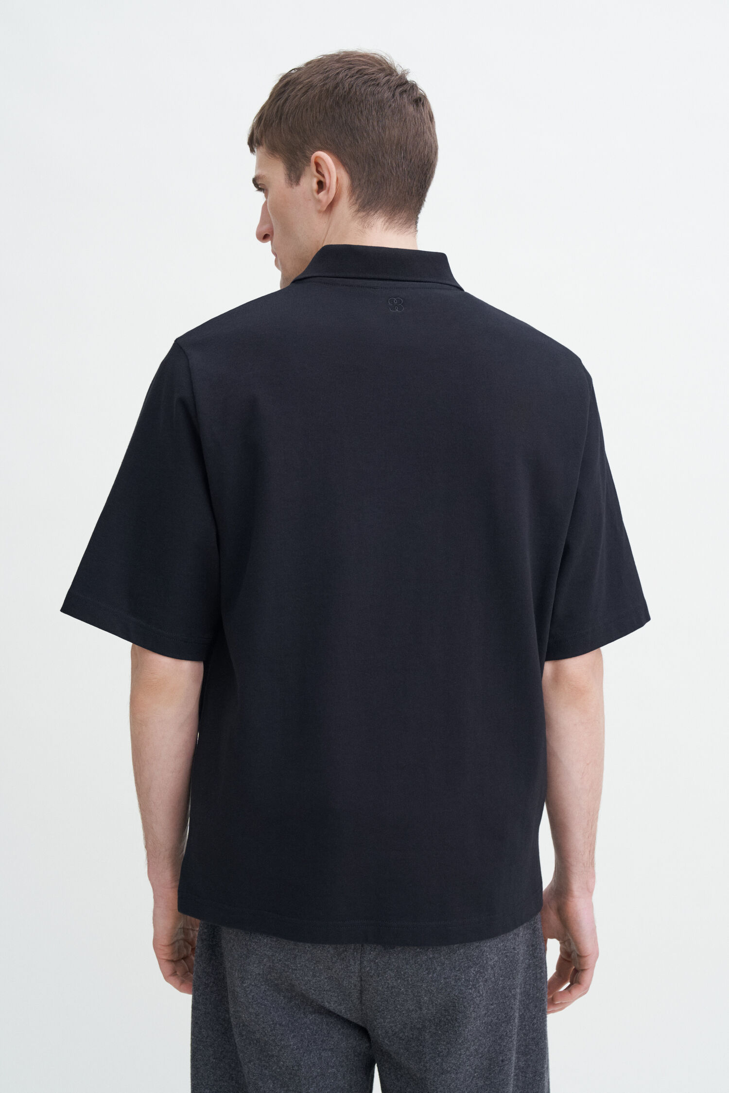 Boxy Polo Shirt - Black | Filippa K