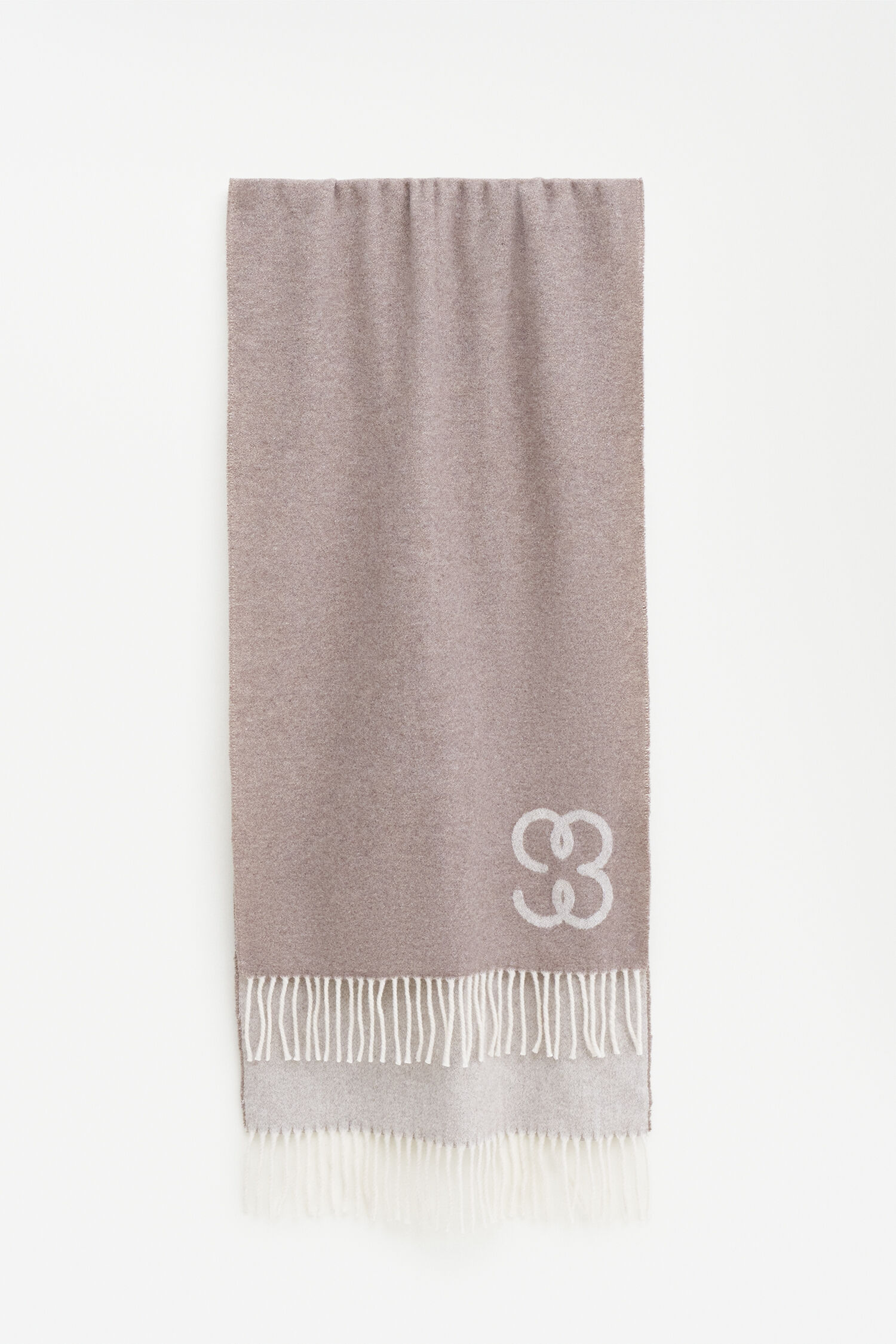 Monogram Scarf - Dark Taupe | FILIPPA K