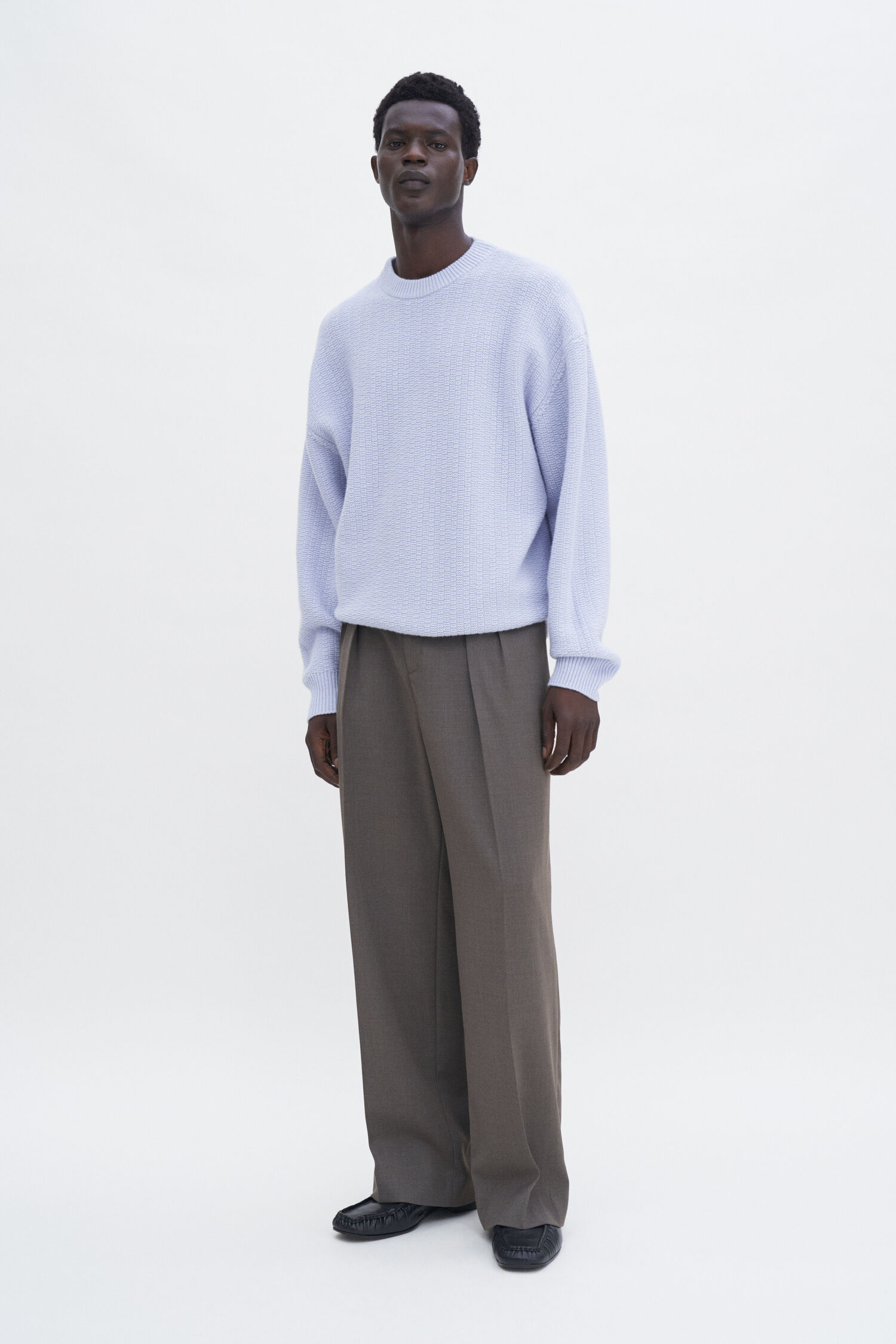 Structured Wool Sweater - Ice Blue | Filippa K