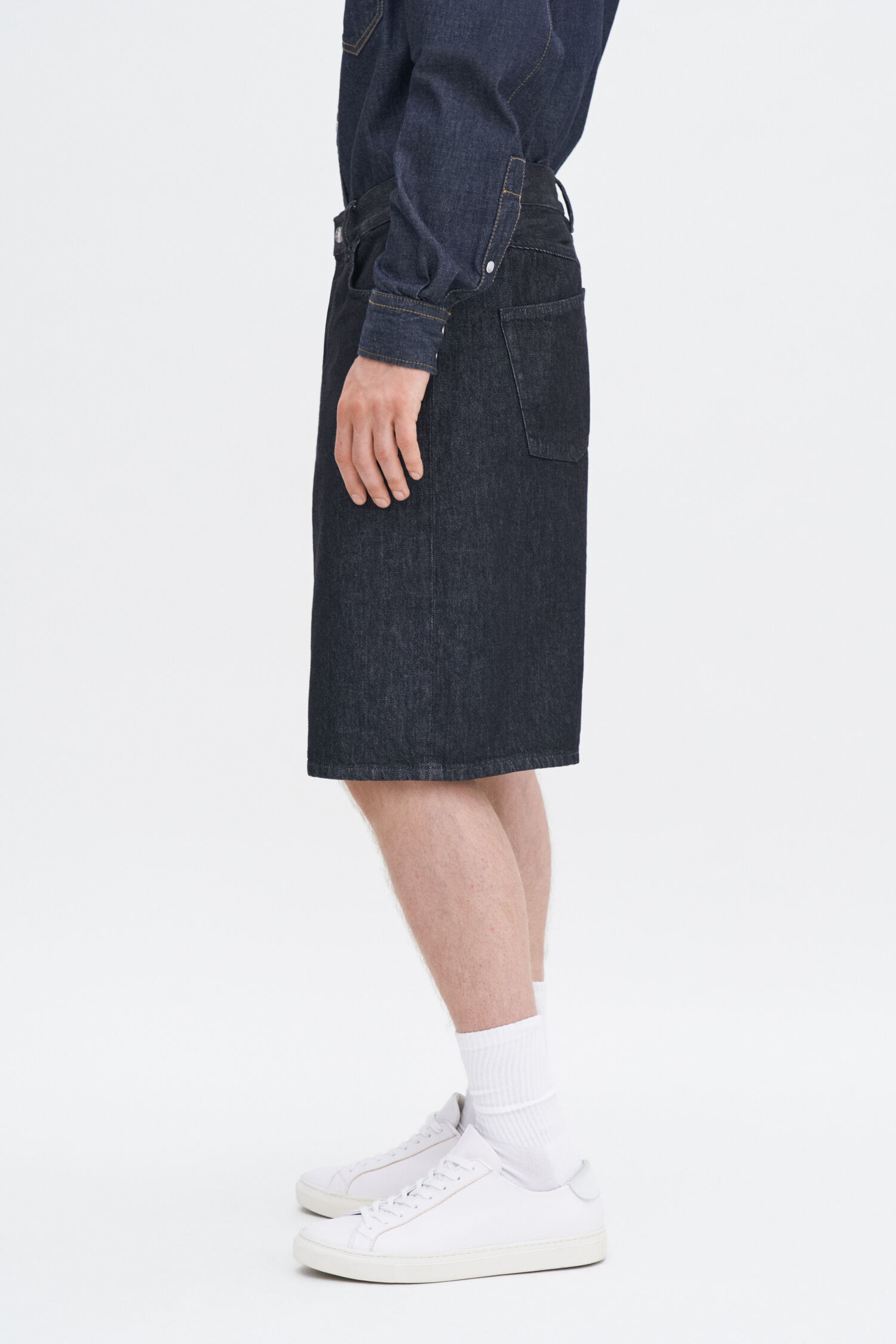 Oversized Jean Shorts Black Wash Filippa K