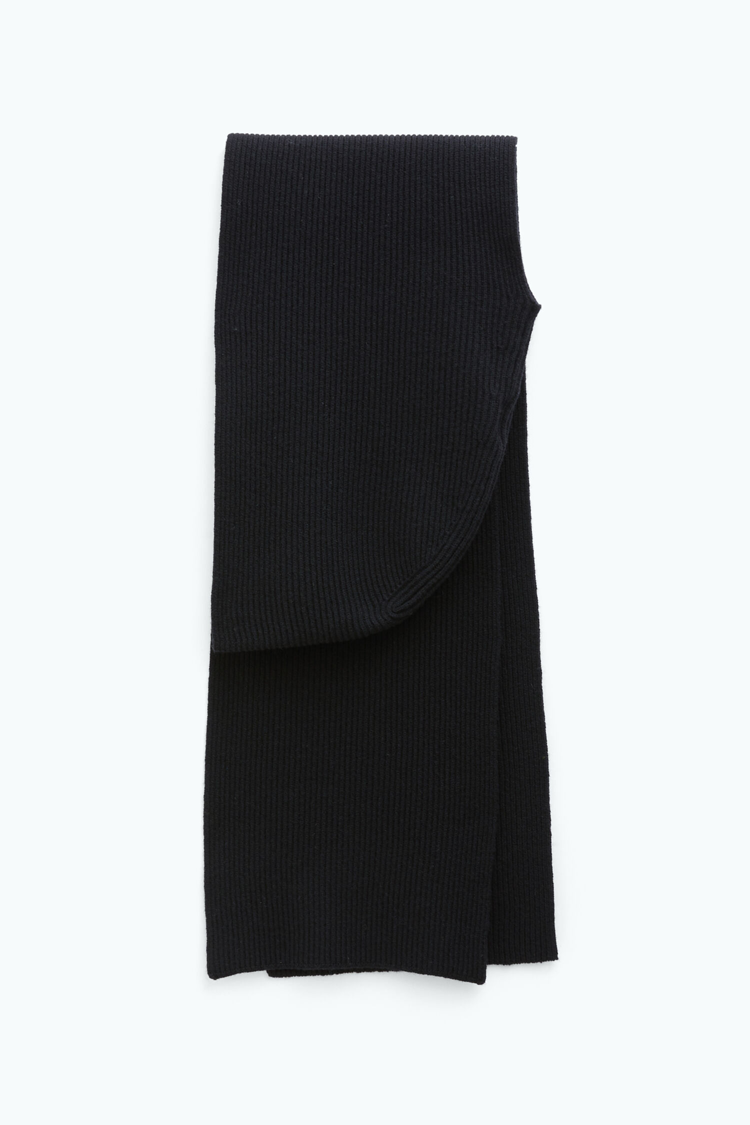 Rib Beanie Scarf - Black | Filippa K