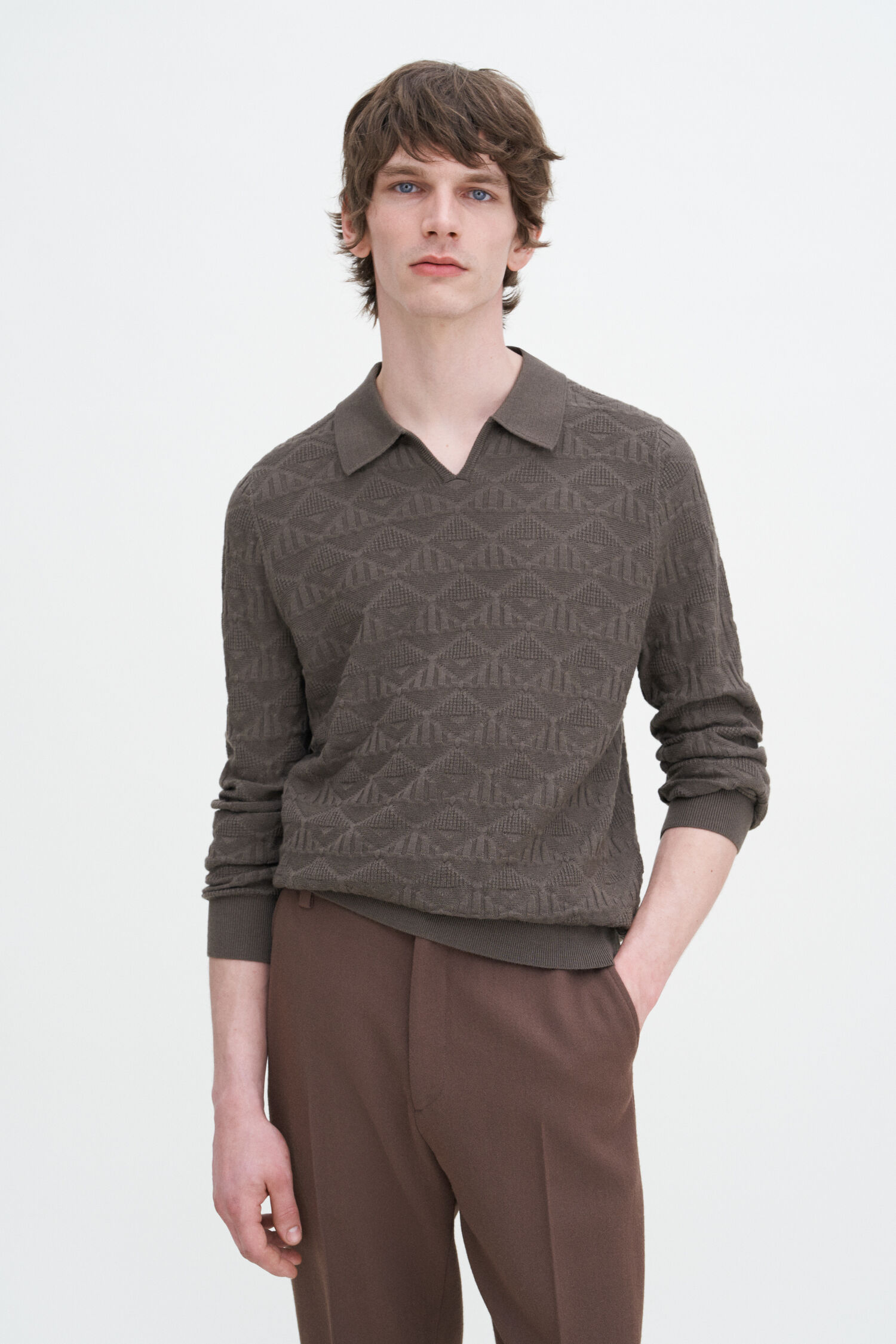 Triangle Structure Polo - Dark Sage | Filippa K
